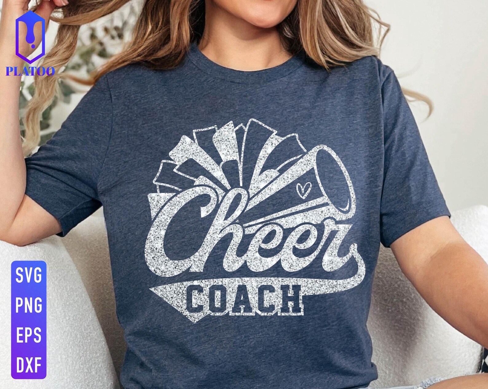 Cheer Coach SVG, Glitter Megaphone Design (digital Download) - Etsy