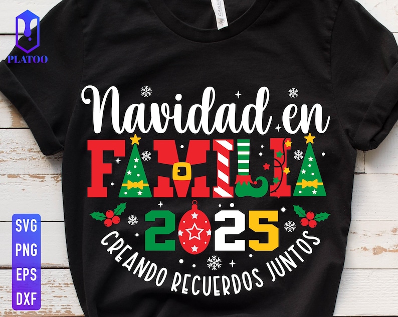 Feliz Navidad 2025 SVG, Spanish Christmas Family Design (digital ...