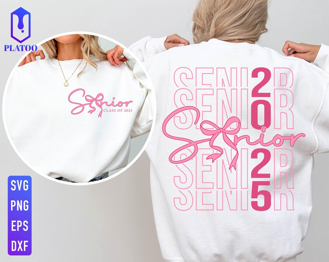 Senior 2025 Svg, Class of 2025 Svg, Senior Coquette Bow, Graduation ...