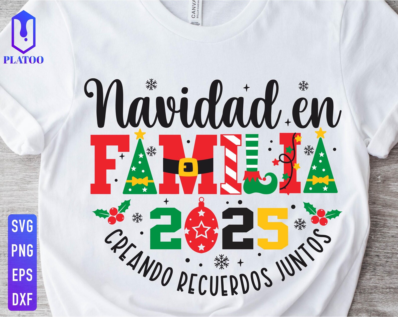 Feliz Navidad 2025 SVG, Spanish Christmas Family Design (digital ...
