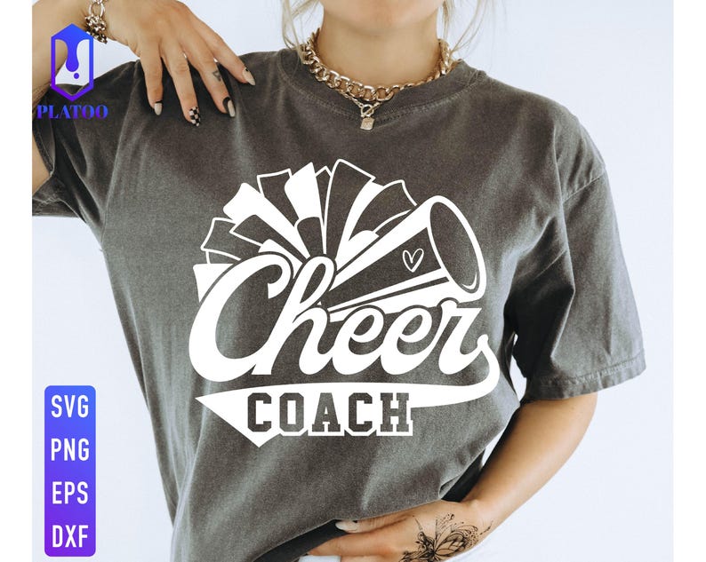 Cheer Coach SVG, Glitter Megaphone Design (digital Download) - Etsy