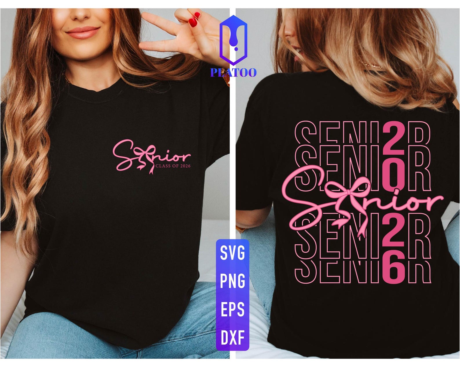 Senior 2026 Svg, Class of 2026 Svg, Senior Coquette Bow, Graduation ...