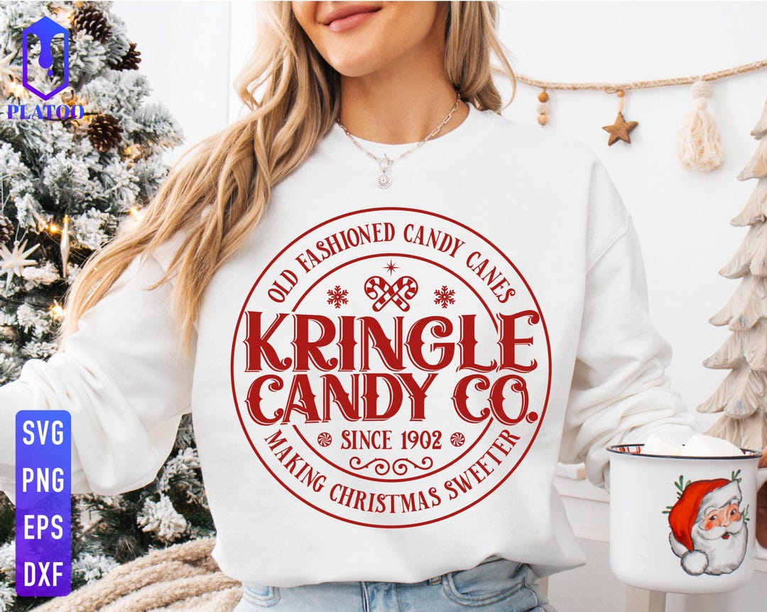 Kringle Candy Co SVG, Retro Christmas Design (digital Download) - Etsy
