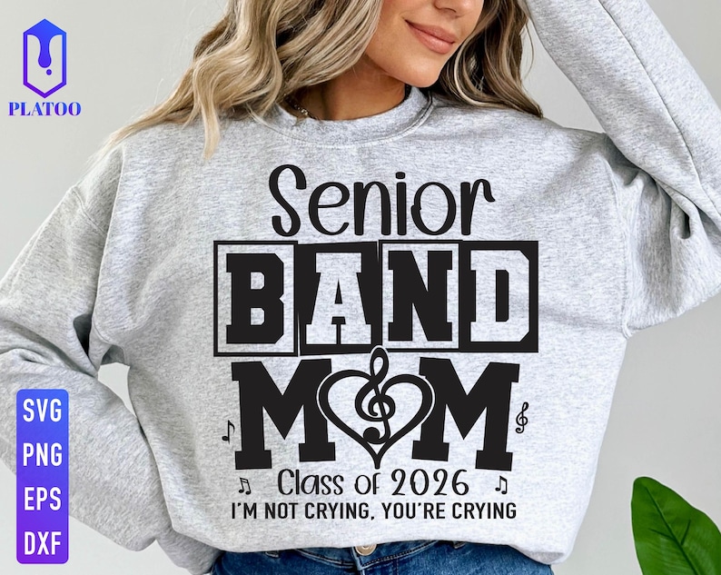 Senior Band Mom 2026 SVG, Cheer Band Design (digital Download) - Etsy