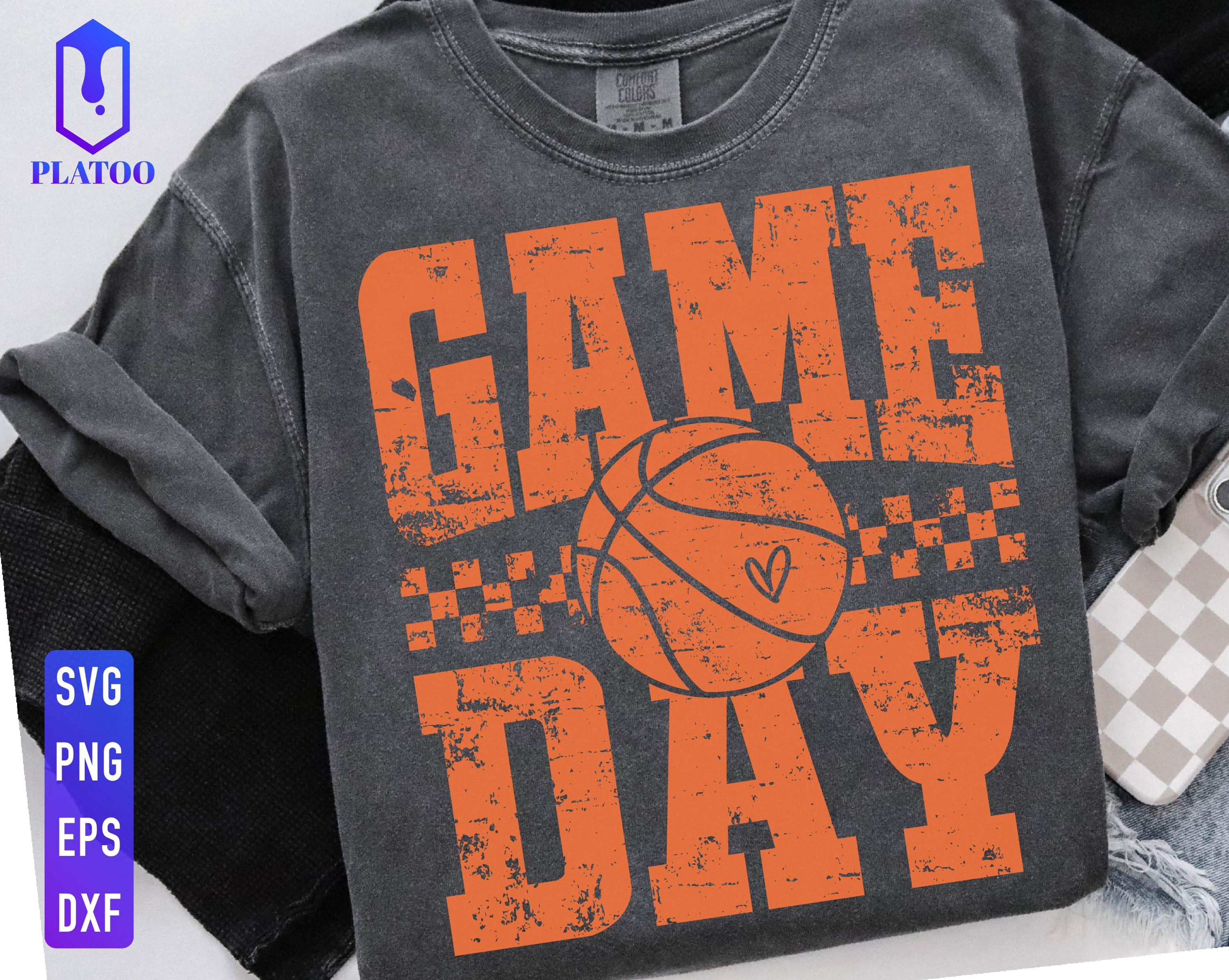 Retro Basketball Game Day SVG PNG, Distressed Design (digital Download ...