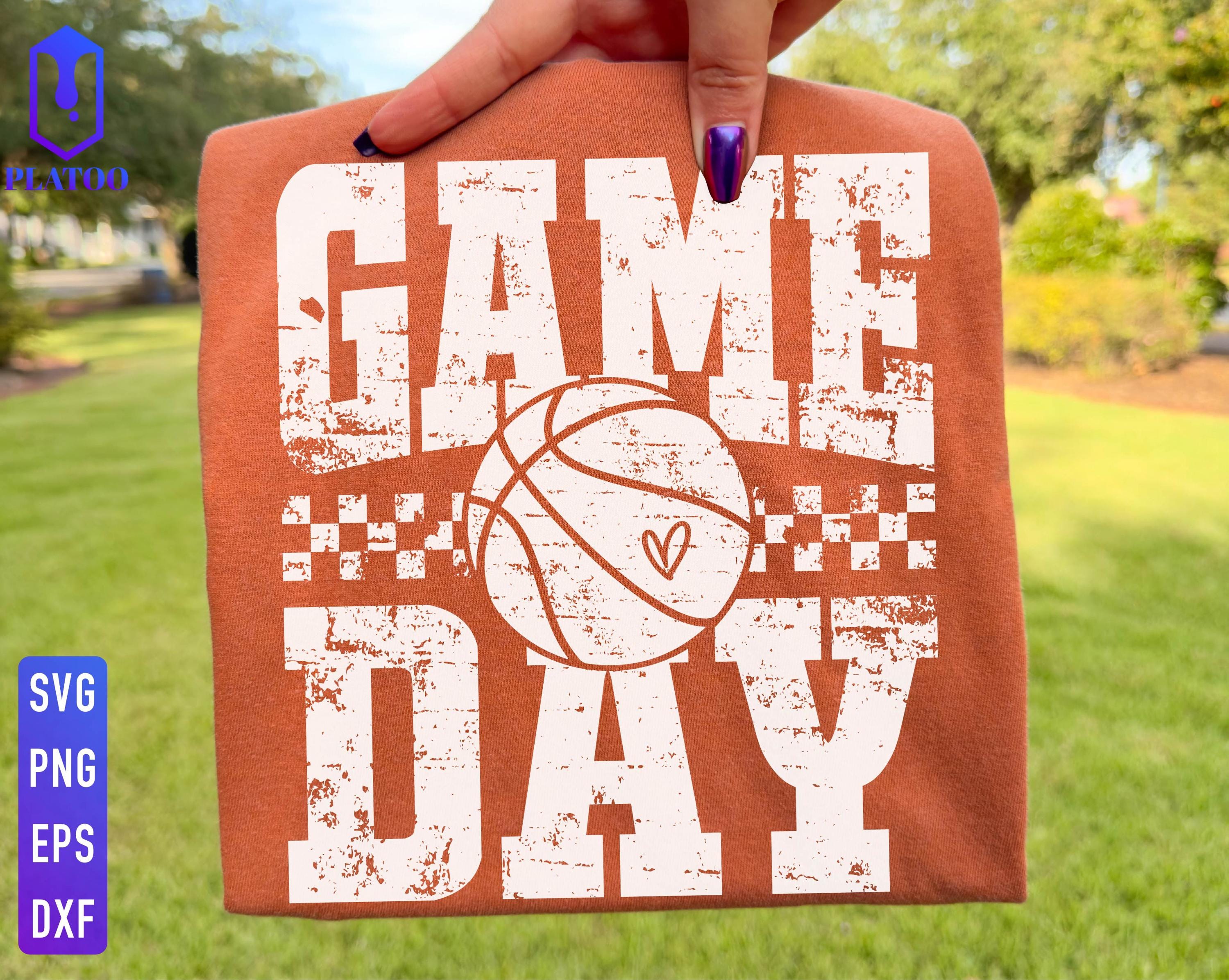 Retro Basketball Game Day SVG PNG, Distressed Design (digital Download ...