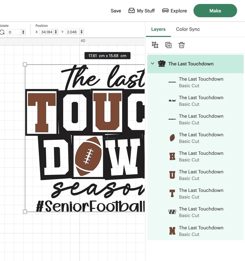 Senior Football Mom SVG, Touchdown Season Design (digital Download) - Etsy