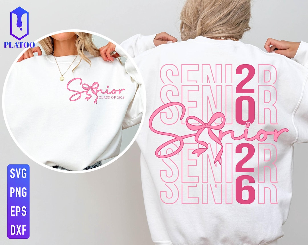Senior 2026 Svg, Class of 2026 Svg, Senior Coquette Bow, Graduation ...
