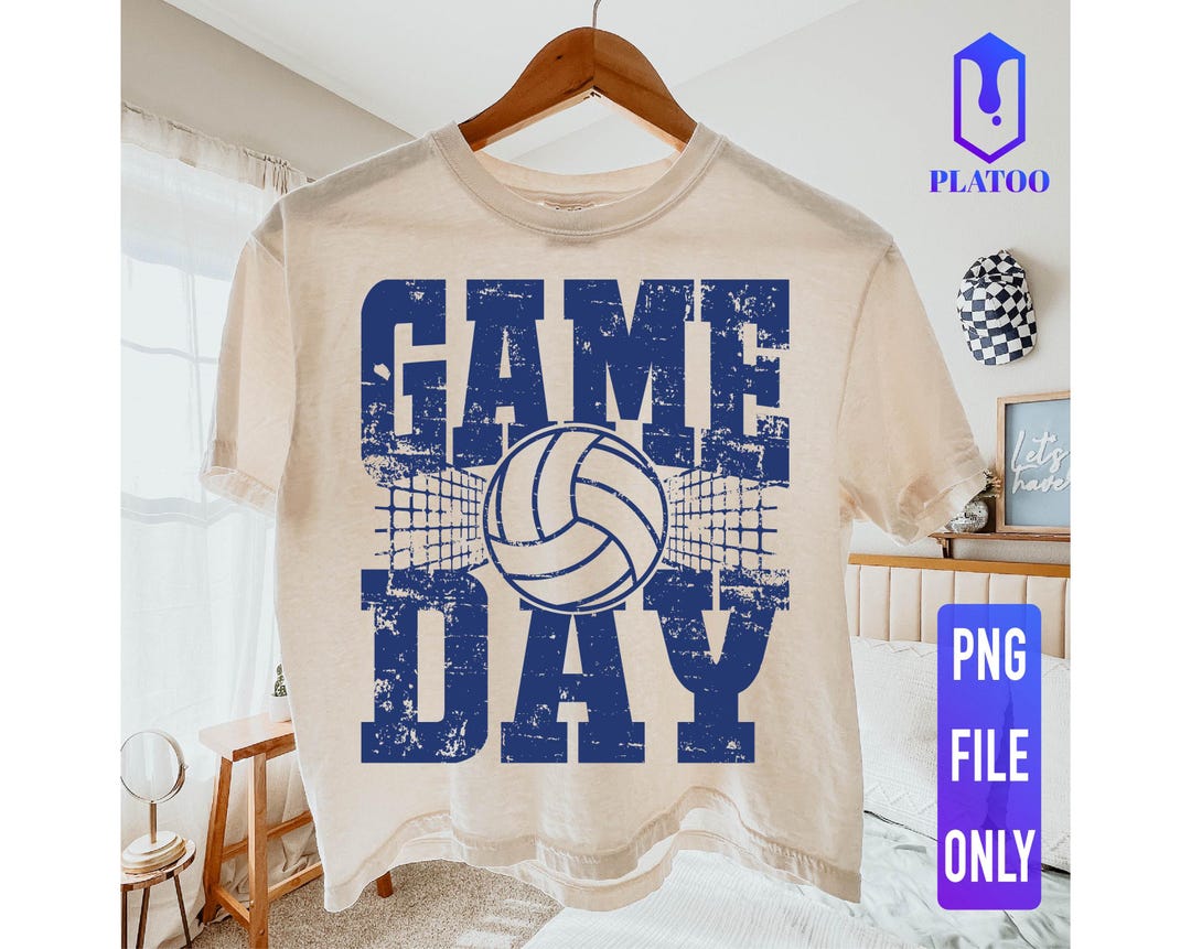 Retro Volleyball Game Day PNG, Distressed Design (digital Download) - Etsy