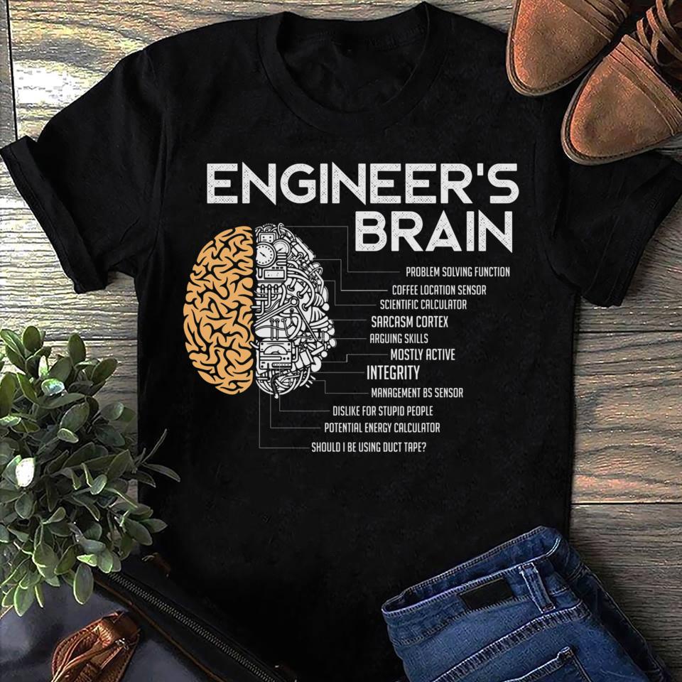 Engineer Engineers Brain Funny Engineering Engineer T Shirt - Funny ...