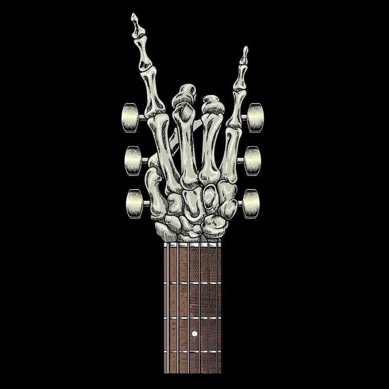 Skeleton With Guitar - Etsy