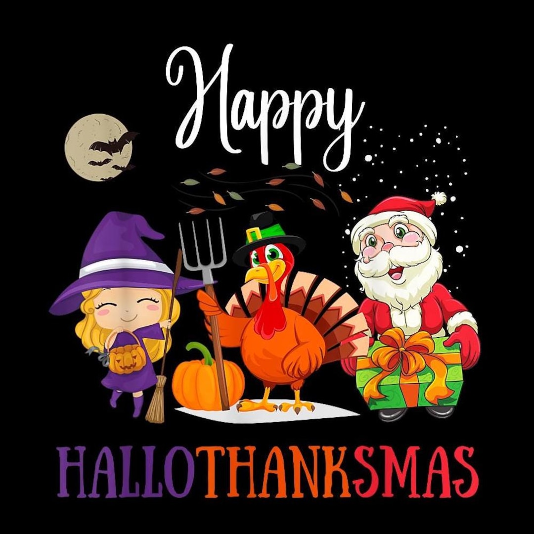 Happy Hallothanksmas PNG, Halloween Thanksgiving Christmas Coffee Cup ...