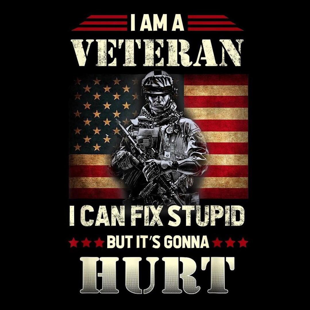 Veteran Can Fix Stupid PNG, Funny Military Quote Distressed Word Art ...