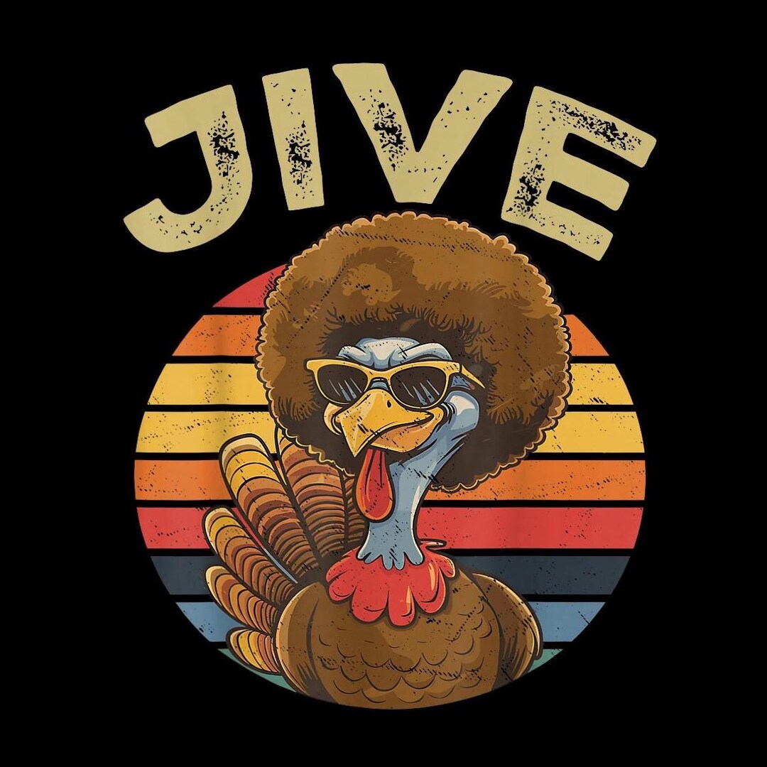 Jive Turkey PNG, Retro 70s Funk Thanksgiving Design, Afro Turkey With ...
