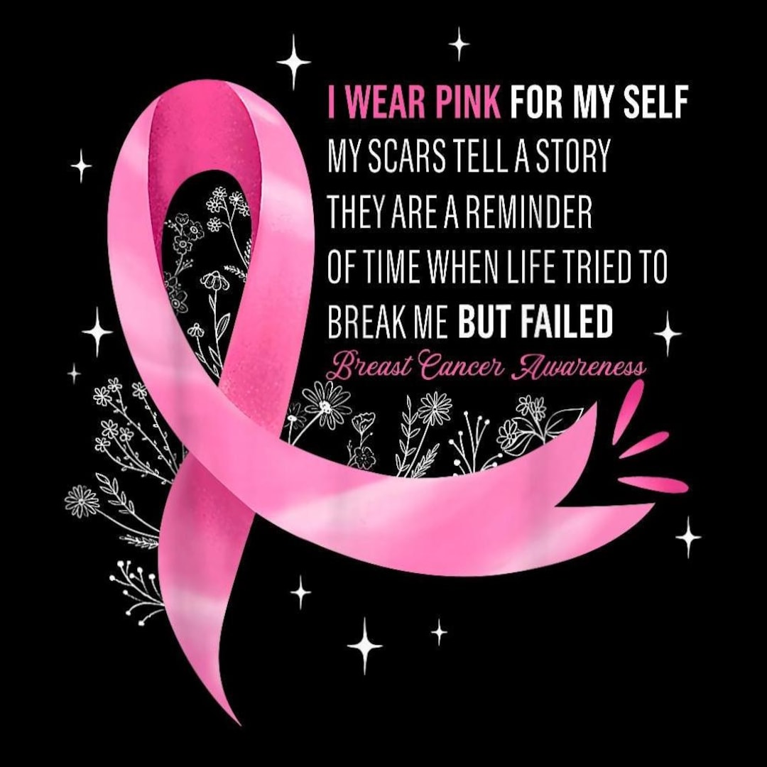 My Scars Tell a Story PNG, Breast Cancer Awareness, Pink Butterfly ...