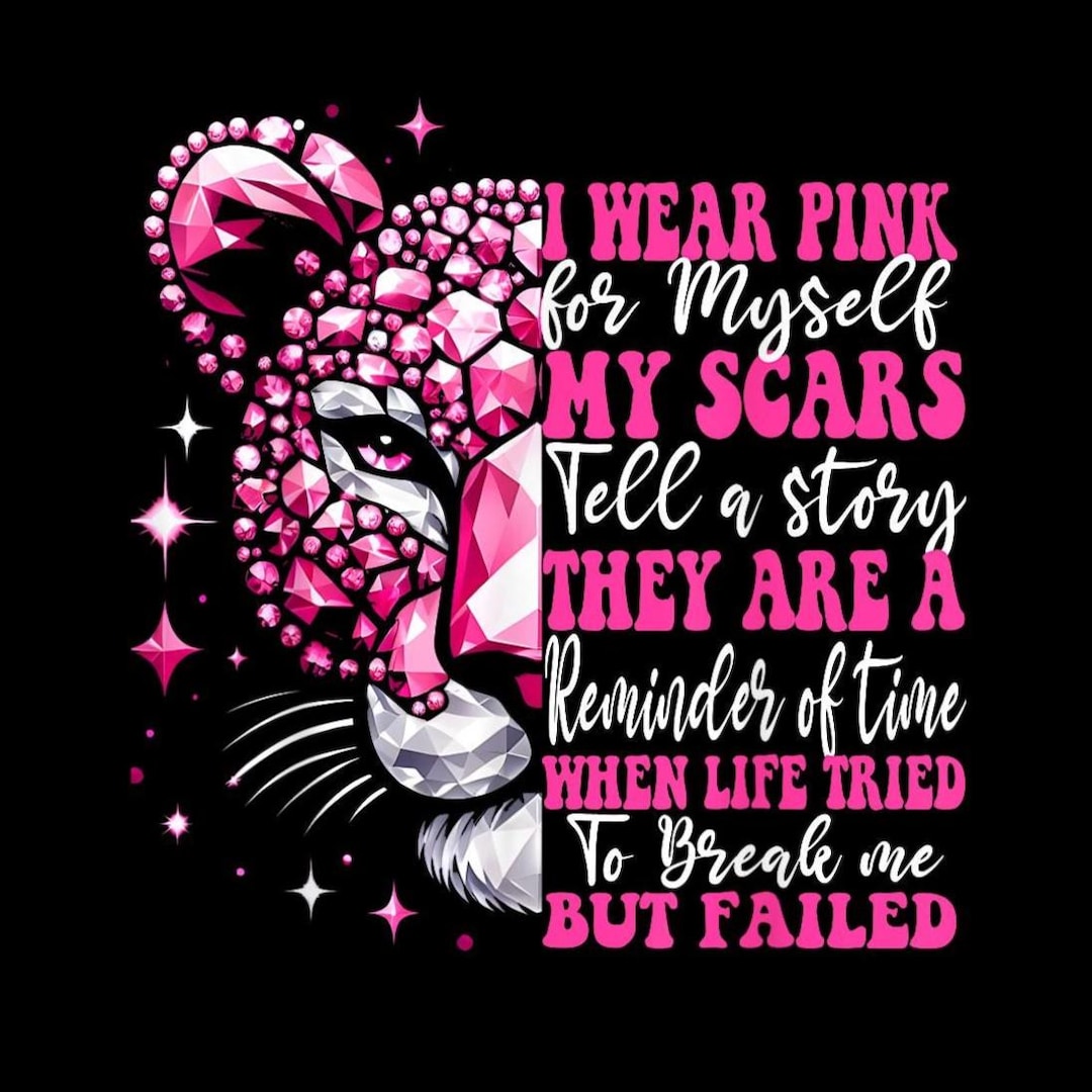 My Scars Tell a Story PNG, Breast Cancer Awareness, Pink Butterfly ...