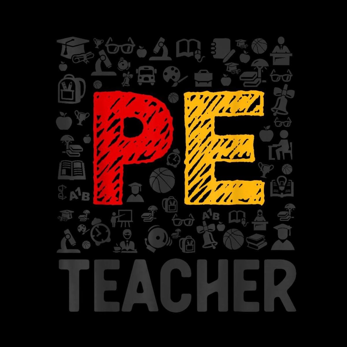 Physical Education Teacher Team PNG, PE Teacher Back to School, Groovy ...