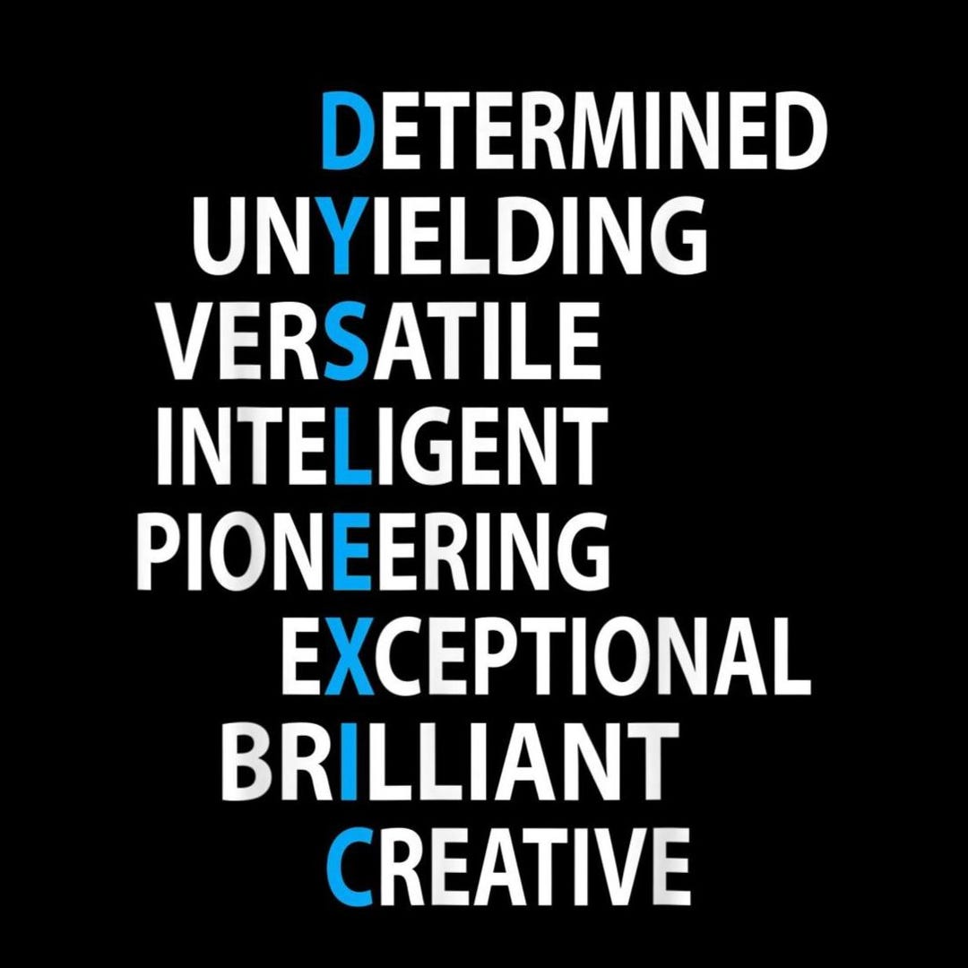 Dyslexia Awareness PNG, Unique Dyslexic Acrostic Design Digital ...