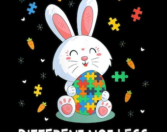 Autism Awareness Bunny Easter PNG, Cute Bunny With Puzzle Pattern ...