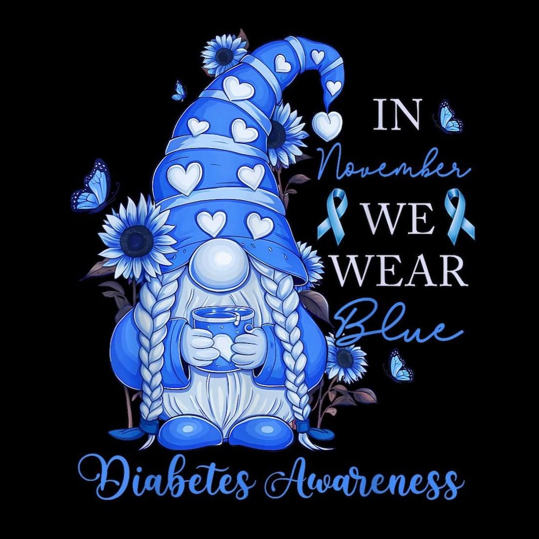 November Diabetes Awareness Ribbon PNG, November Support Digital ...