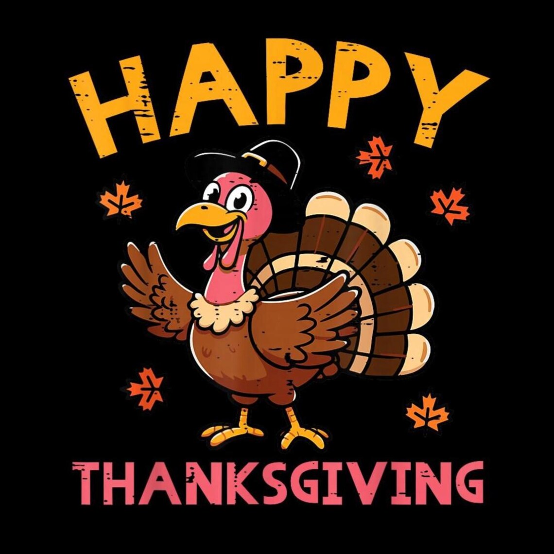 Happy Thanksgiving PNG, Turkey Day Quote, Cute Fall Turkey Graphic ...