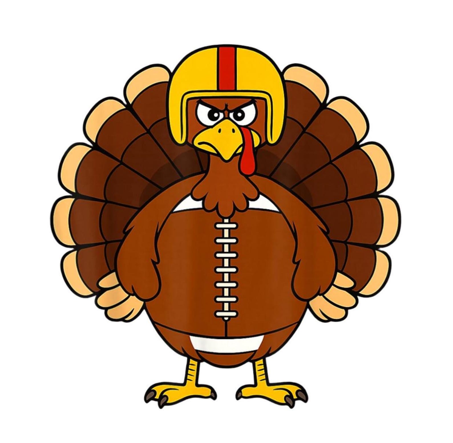 Funny Thanksgiving Football Turkey PNG, Game Day Turkey With Football ...