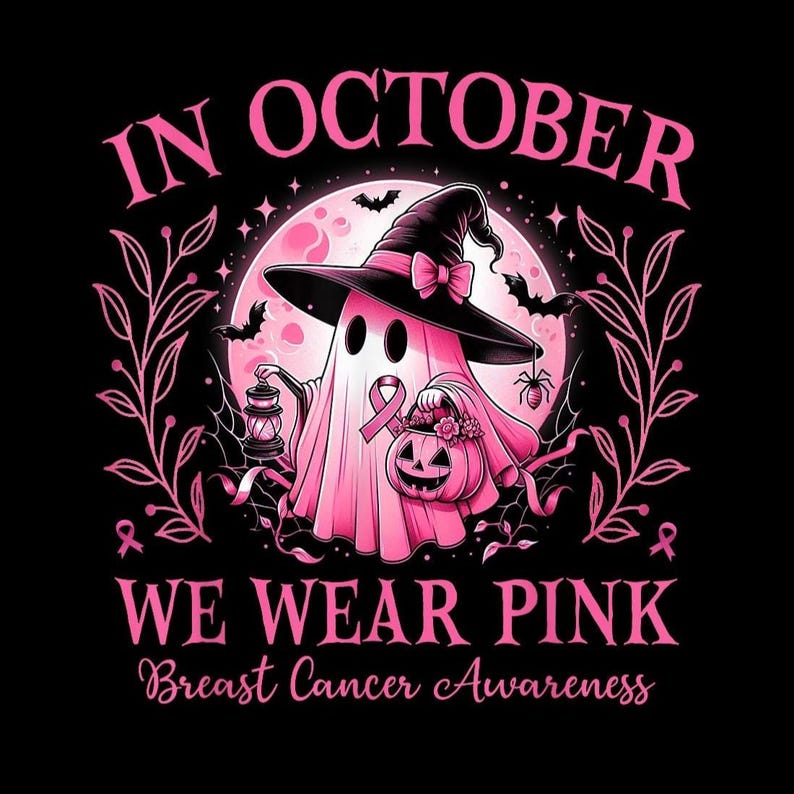 In October We Wear Pink, Breast Cancer Awareness, Pink Ribbon PNG ...