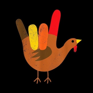 ASL I Love You Turkey Thanksgiving PNG, American Sign Language Hand ...