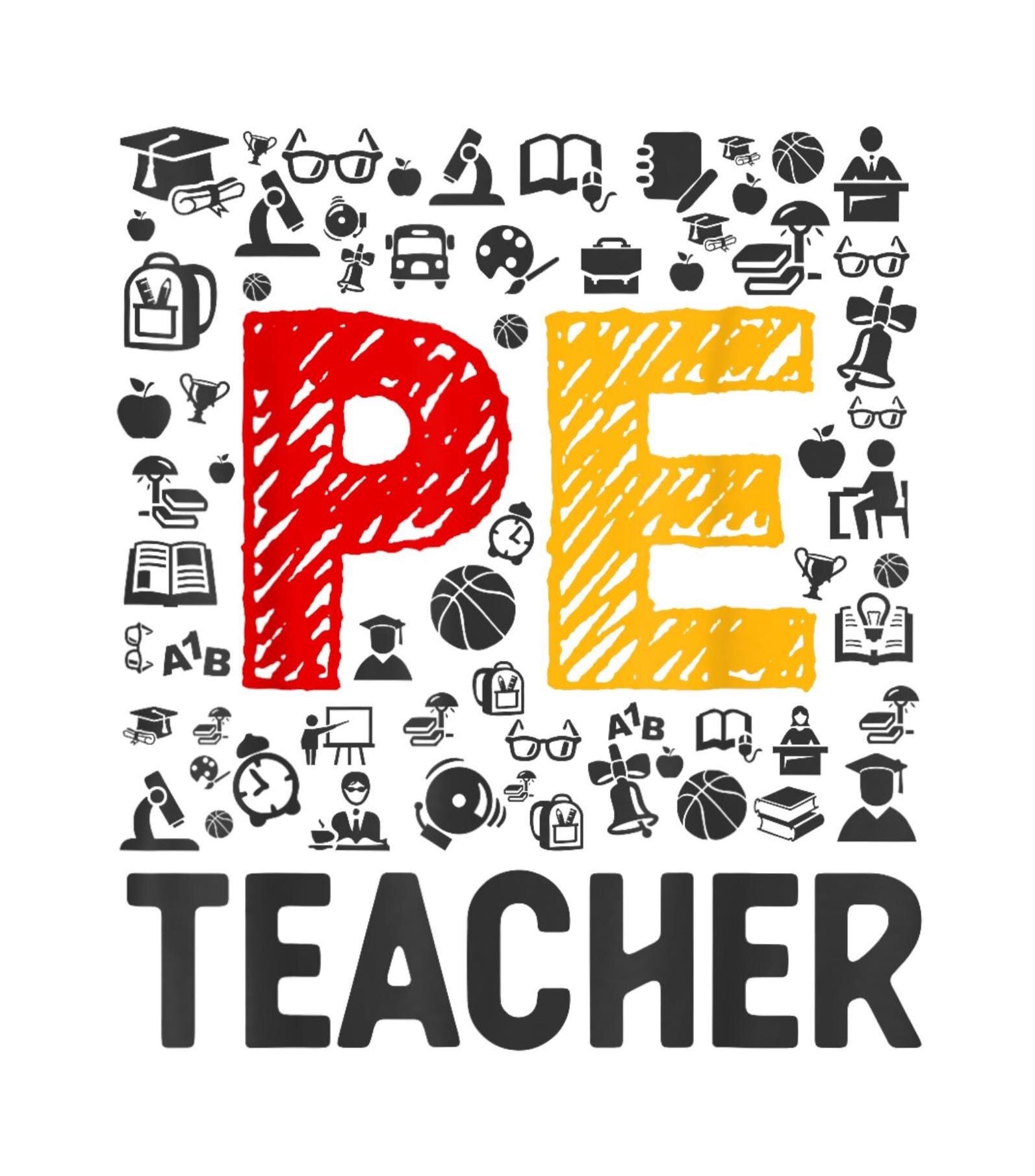 Physical Education Teacher Team PNG, PE Teacher Back to School, Groovy ...