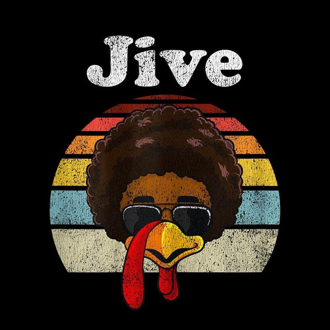 Jive Turkey PNG, Retro 70s Funk Thanksgiving Design, Afro Turkey With ...