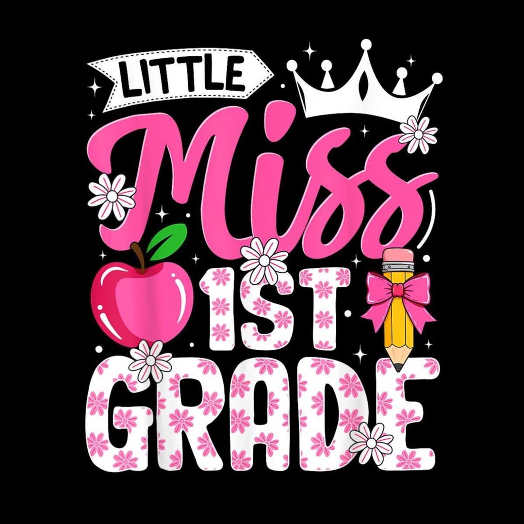 Little Miss 1st Grade PNG, Back to School Bow, First Day of School ...