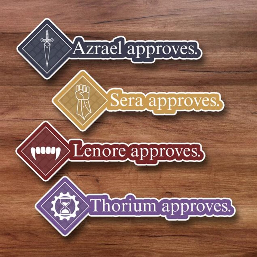 TTRPG Custom Player Approval/disapproval Stickers With Icon and Color ...