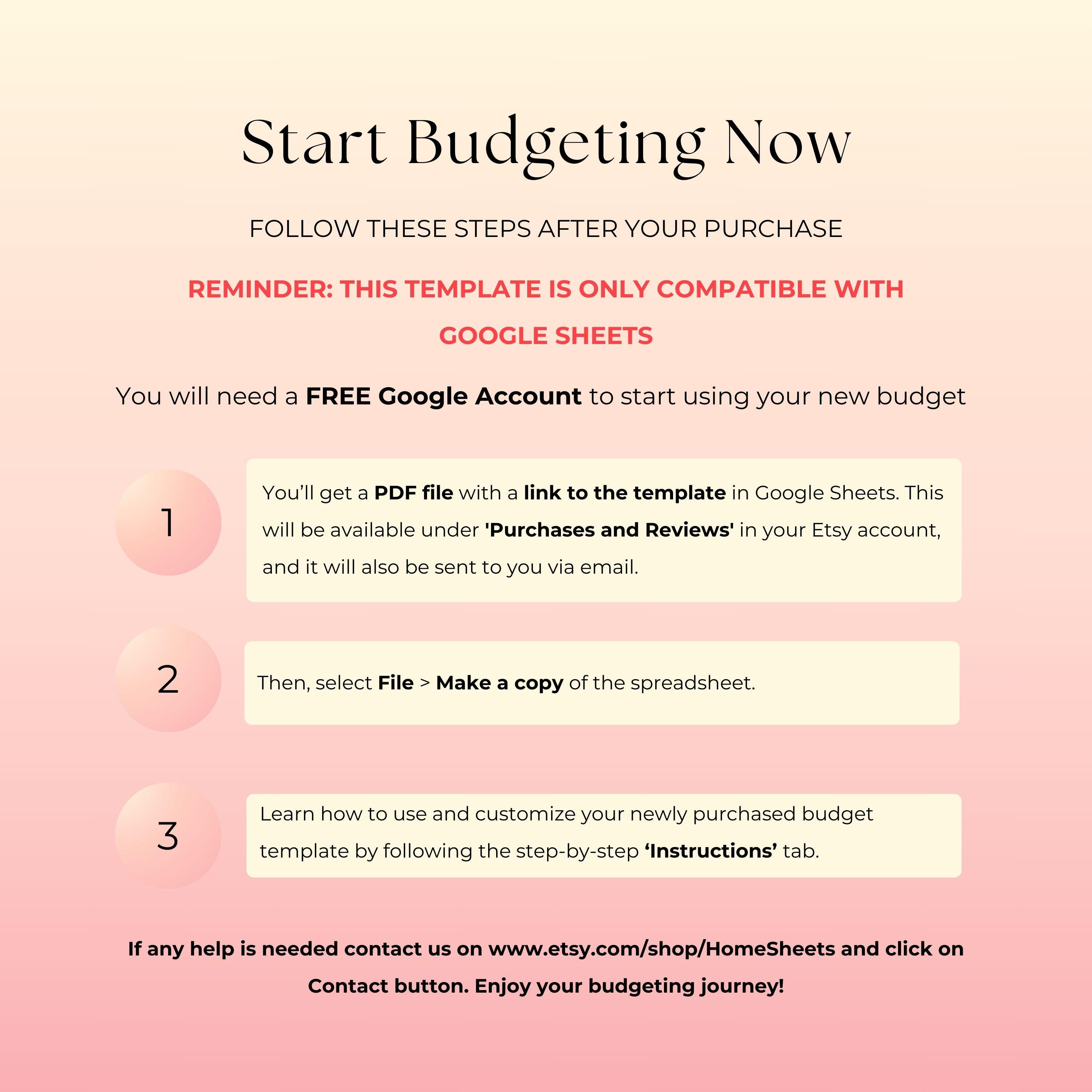 Monthly Budget, Best Monthly Budget Spreadsheet, Easy Expense Tracker ...