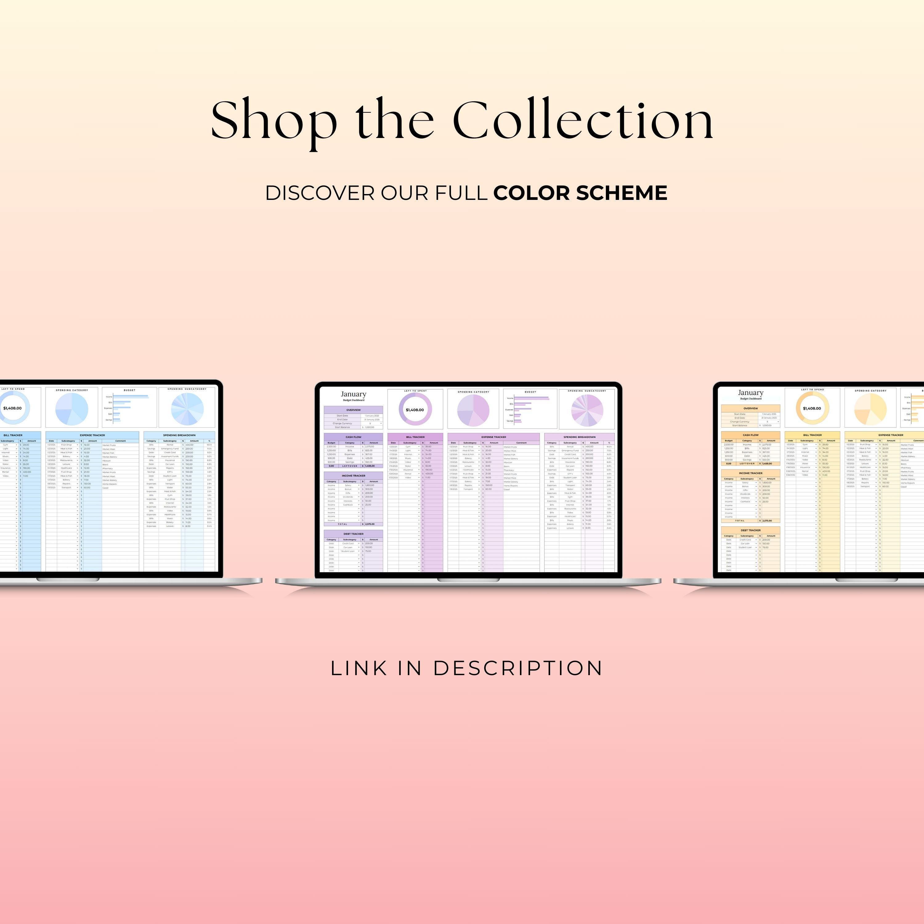 Monthly Budget, Best Monthly Budget Spreadsheet, Easy Expense Tracker ...
