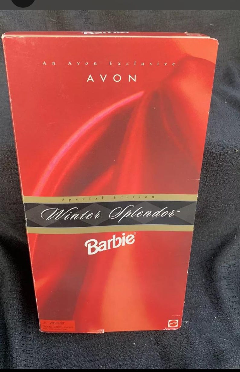Barbie Winter Splendor Doll Avon Exclusive 1998 New in Box - Etsy