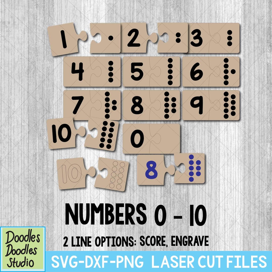 Number Puzzle Montessori Math Puzzles SVG Bundle (digital Download) - Etsy