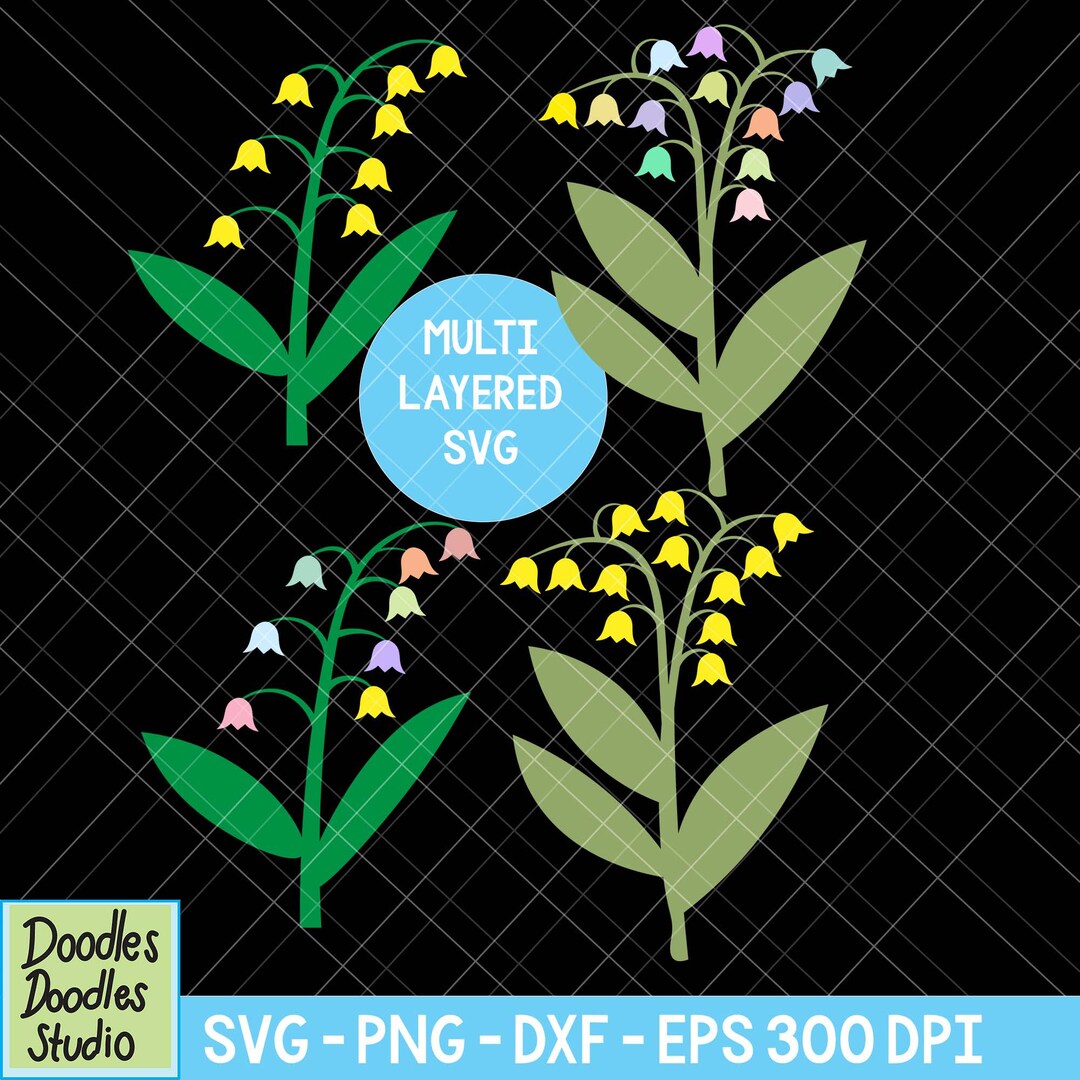 Lily of the Valley SVG Bundle Cut Files Silhouette, Cricut - Etsy