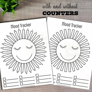June Mood Tracker, Sun Mood Tracker, Habit Tracker, Mood Tracker for ...