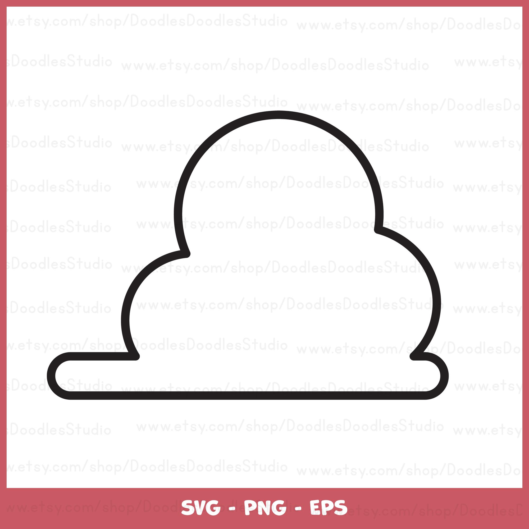 Toy Story Cloud Outline SVG, White Clouds Png, Fluffy Clouds PNG ...