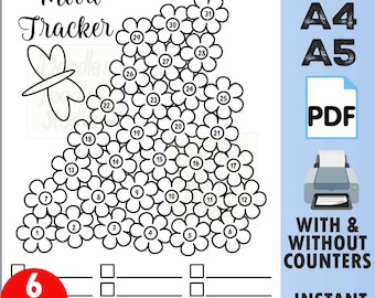 June Mood Tracker, Sun Mood Tracker, Habit Tracker, Mood Tracker for ...