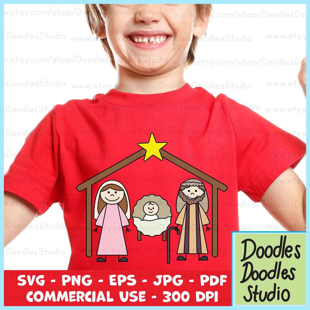 Nativity Scene SVG, Nativity SVG, PNG, Jpg, Baby Jesus Svg, Christmas ...