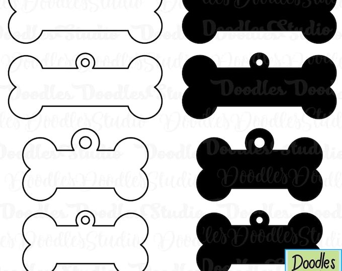 Dog Bone Svg, DXF, PNG, PDF, Dog Tag, Clipart, Cutting Files, (svg716 ...
