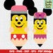 Mouse Pencil SVG Bundle, Back to School, Laser Cut File (digital ...