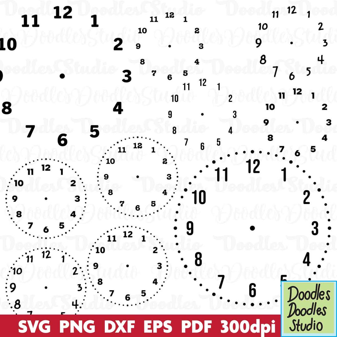 Clock Face SVG Cut File, Clock Face Template, Clock Face Bundle, Clock ...