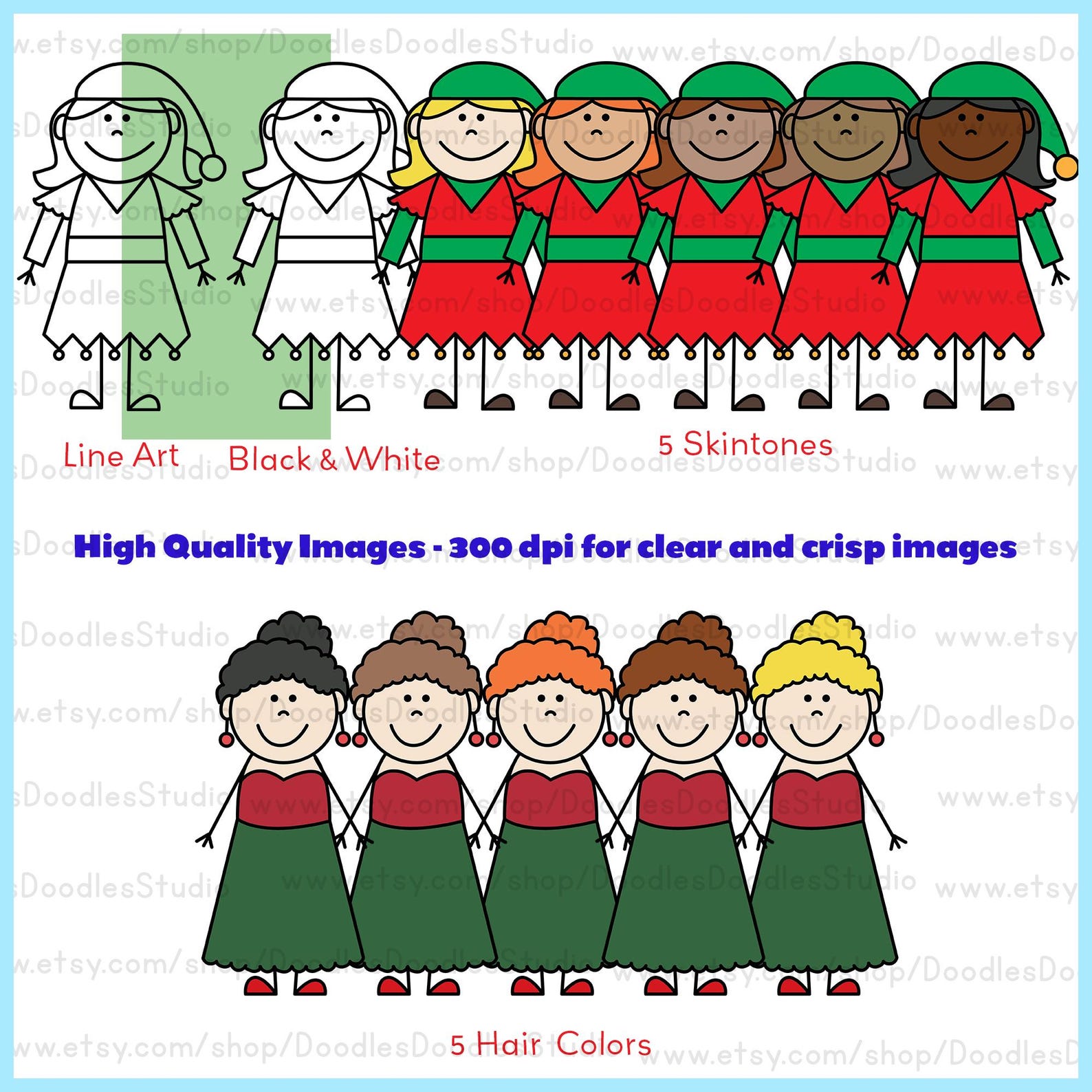 Christmas Family Stick Figures PNG Clip Art Kid Parents Grandparents - Etsy
