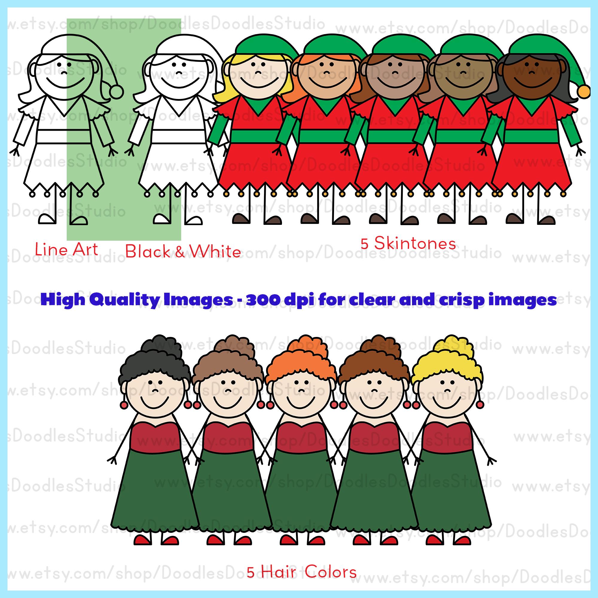 Christmas Family Stick Figures PNG Clip Art Kid Parents Grandparents - Etsy