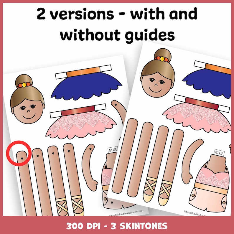 Articulate Ballerina Paper Dolls, Birthday Party Gift Ballet ...