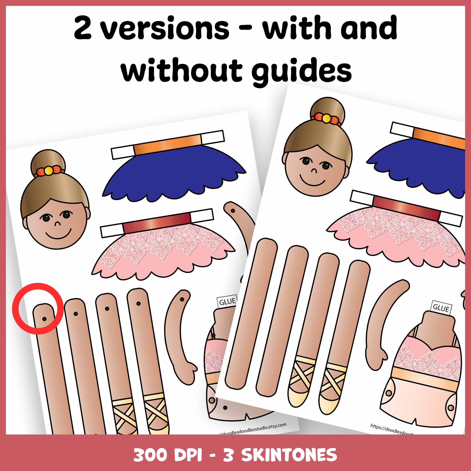 Articulate Ballerina Paper Dolls, Birthday Party Gift Ballet ...