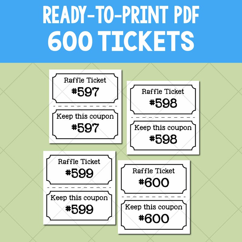 Raffle Coupons - Etsy