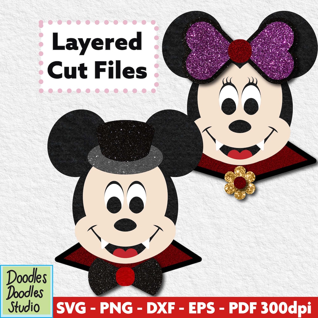 Vampire Mouse, Halloween Mouse Svg Bundle Cut Files - Etsy